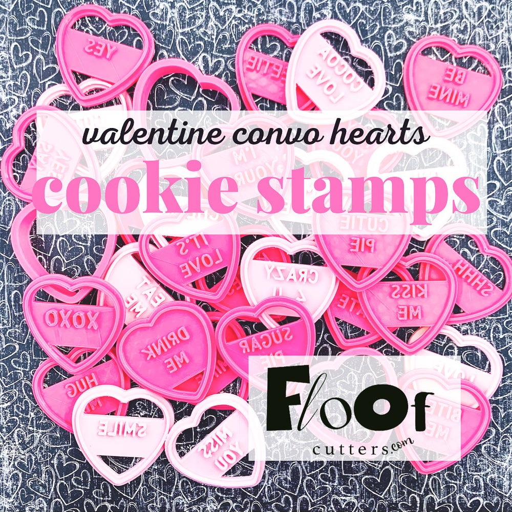 Valentine's Day Conversation Hearts Cookie stamps – Floof Cutters