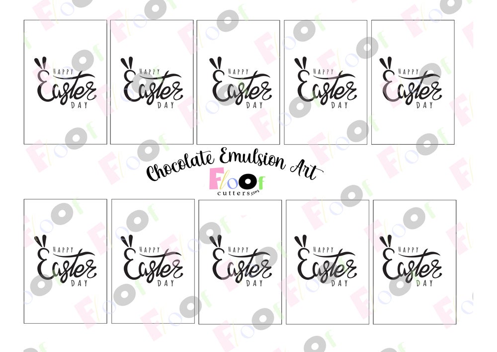 Happy Easter Chocolate Emulsion Art – Floof Cutters