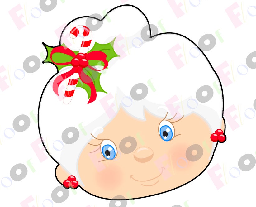 Mrs. Claus Face Edible – Floof Cutters