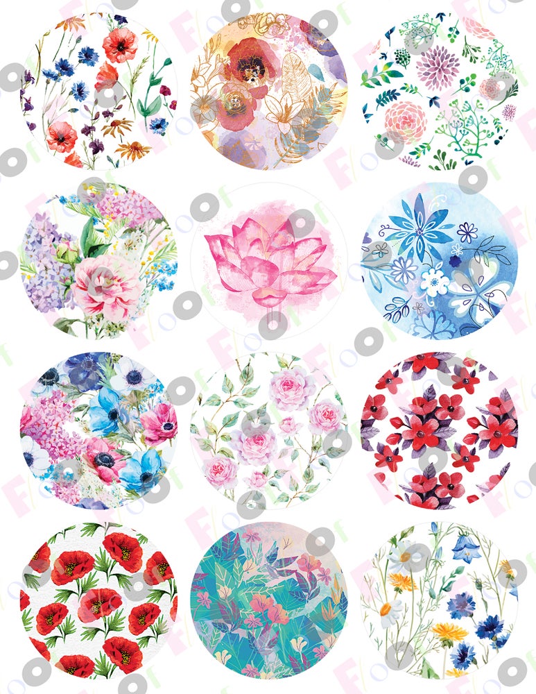 Watercolor Flowers Edible Designs – Floof Cutters