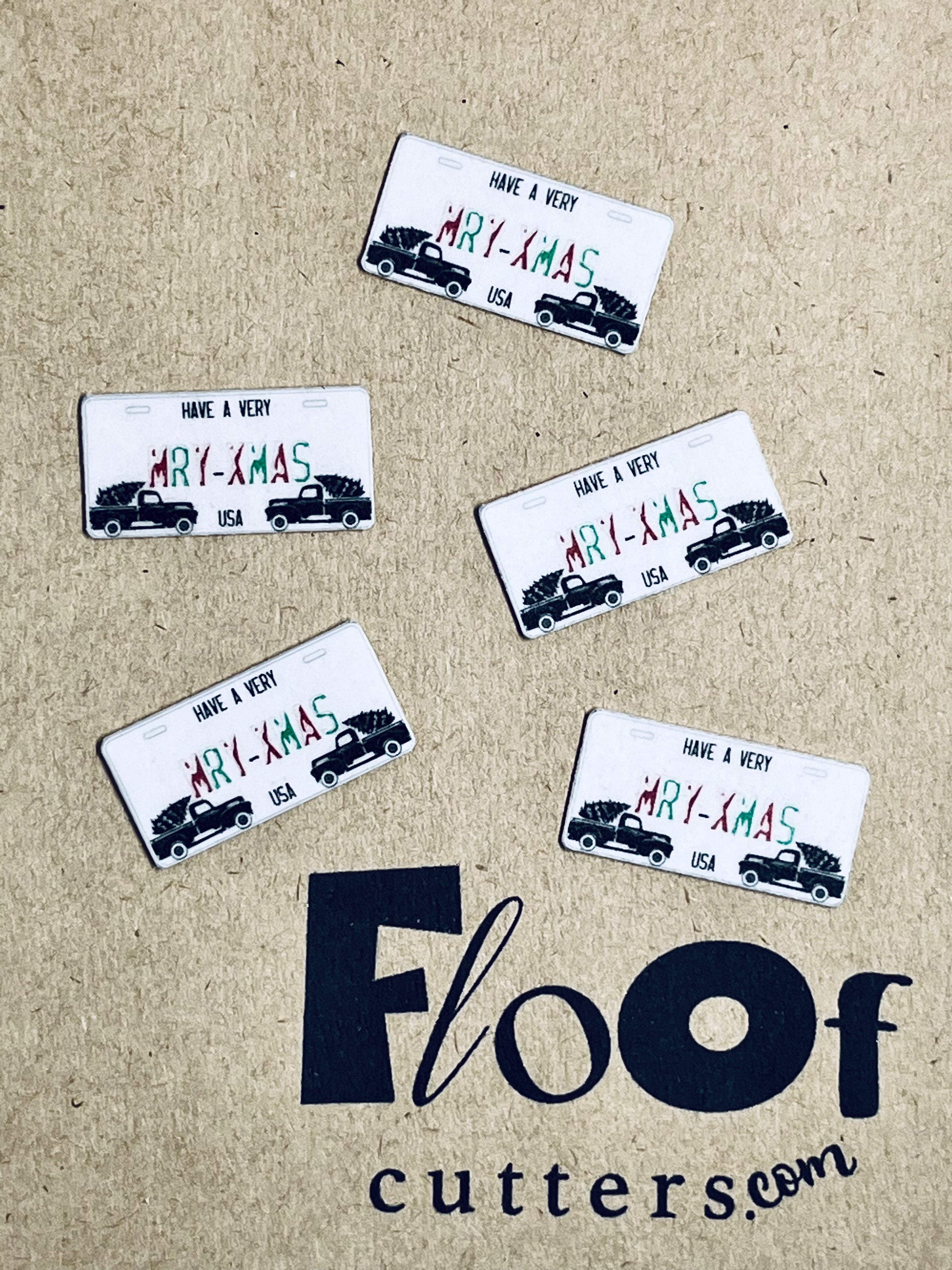 XMAS License Plate Edible Toppers – Floof Cutters