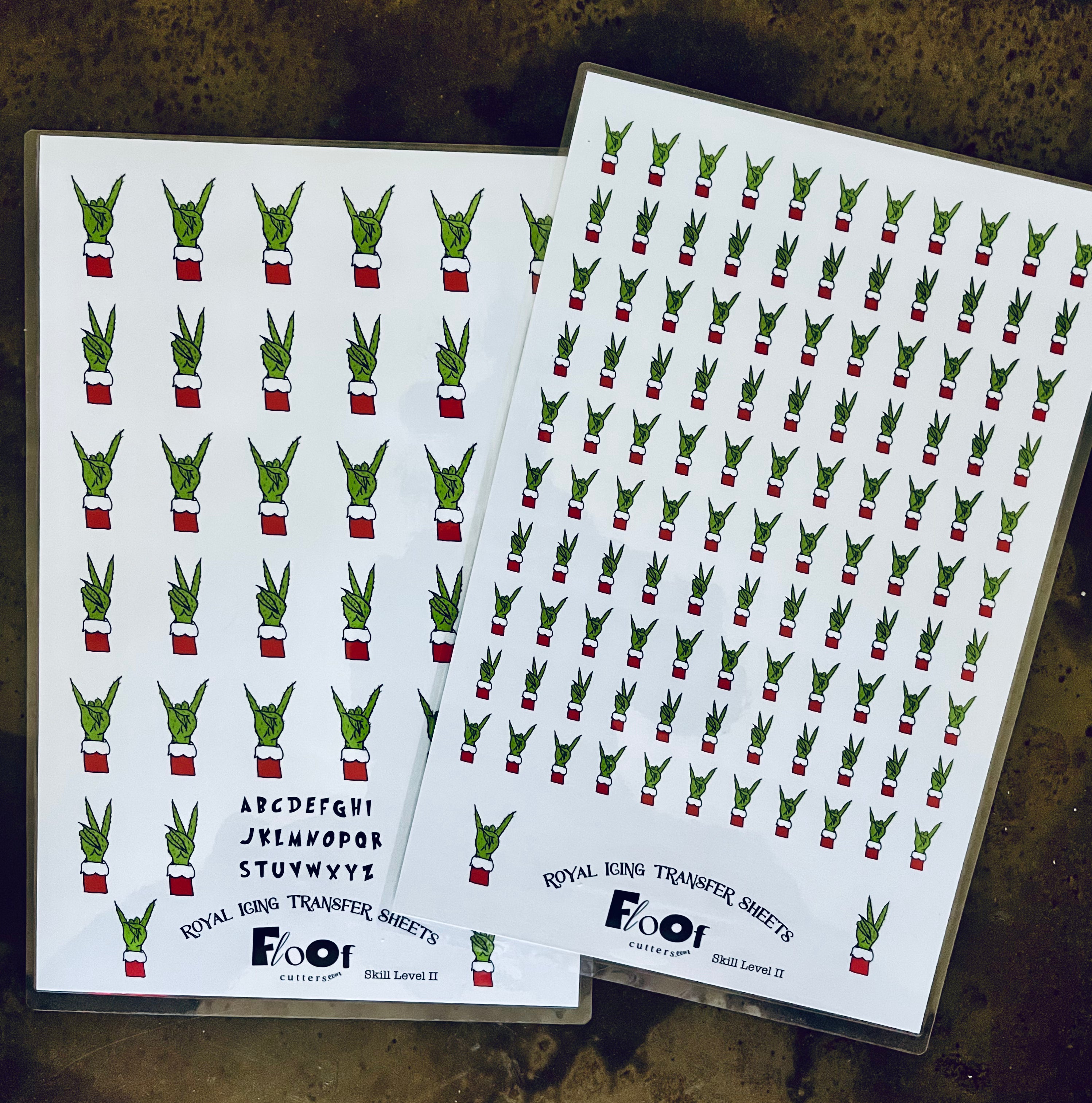 Grinchy Gang Signs Royal Icing Transfer Sheet – Floof Cutters